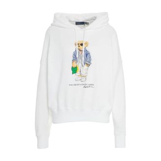 Polo Ralph Lauren Stilvoller Hoodie mit Print - - Sweatshirts & Hoodies - Damen - Wei&szlig; - L
