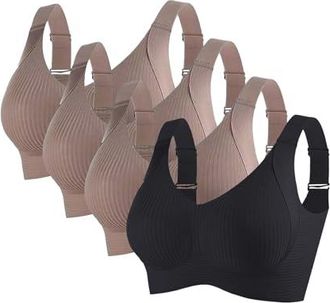 Generic Anneau fin sans dentelle, sous-v&ecirc;tements confortables et respirants, grande boucle, soutien-gorge f&eacute;minin, gilet profond, bralette, soutien-gorge sans