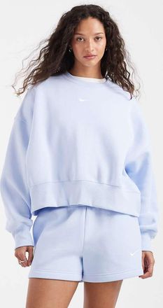 Nike Phoenix Fleece - Sweatshirt in Hellblau mit extremer Oversize-Passform
