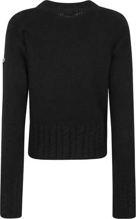 Moncler Virgin Wool Knit Sweater - Black