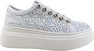 Emanuelle Vee Femme, Chaussures, Blanc, Taille: 41 EU Bice Baskets Traforata Pelle