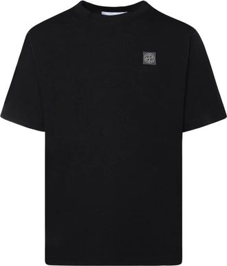 Stone Island Homme, Tops, Noir, Taille: S T-Shirt Regular