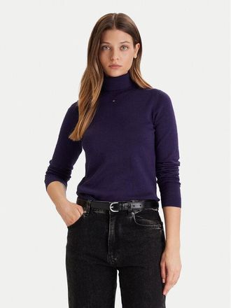 Tommy Jeans Rollkragenpullover Essential DW0DW21672 Violett Regular Fit