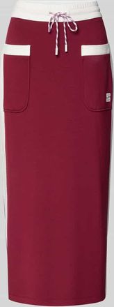 Marc Cain Straight Fit Midirock mit Logo-Print