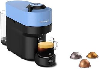 Nespresso DeLonghi Nespresso Vertuo Pop ENV90.A, Kaffeekapselmaschine, bereitet 4 Tassengr&ouml;&szlig;en zu, Centrifusion-Technologie, Willkommens-Paket Inbegriffen, 1260