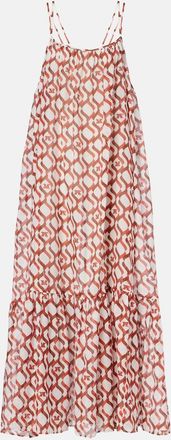 Max Mara Robe midi Alisso en coton et soie