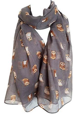 GlamLondon &Eacute;charpe GlamLondon avec motif oiseau, foulard l&eacute;ger pour dames, enveloppe de mode surdimensionn&eacute;e, L