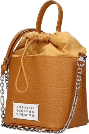 Maison Margiela Womens Brown Leather Handbag Bag