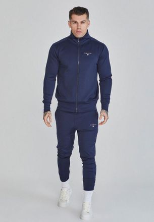 Siksilk Sweatjacke SikSilk Herren Marineblaue Essentials Poly Trainingsjacke