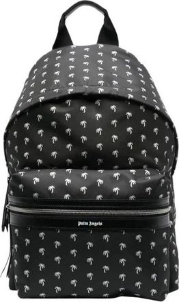 Palm Angels unisex, Sacs, Noir, Taille: ONE Size Sac &agrave; dos imprim&eacute; logo Palm allover
