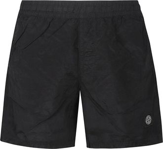 Stone Island Homme, Maillots de bain, Noir, Taille: L Logo Patch Swim Short