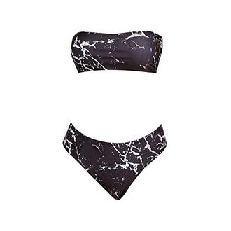 Generic Fun Shirt Maillot de bain bikini dos nu avec jupe couvrante Hi Tops, Noir, XL