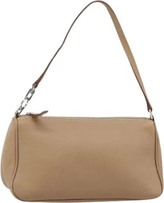 Ferragamo Sac port&eacute; &eacute;paule Pre-owned - Femme - Pre-owned - Beige - Taille: ONE Size