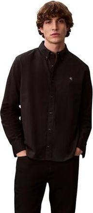 Calvin Klein Chemise Homme Solid Oxford Classic Shirt Loisirs, Noir (Black), XL