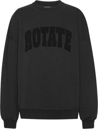 Rotate Rotate Birger Christensen, Femme, Sweatshirts et sweats &agrave; capuche, Noir, Taille: 40 FR Heavy Sweat Crewneck