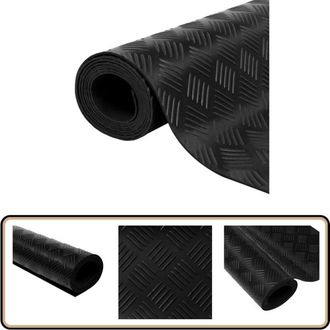 vidaXL Bodenmatte Rutschfest Gummi 1,5x2 m 3 mm Karo - Gummierung - Bodenmatte - Gummiboden - Anti-Rutschmatte - Werkstattmatte