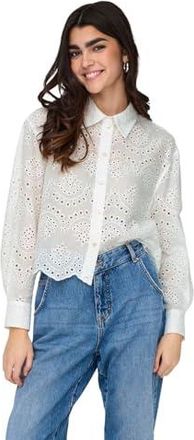 Only Only Chemise pour Femme, Coupe Ample, col de Chemise, Poignets avec Bouton, &eacute;paules Profondes, Chemise, Cloud Dancer, XL