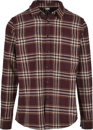Urban Classics Checked Campus Shirt Cherry/Honey M