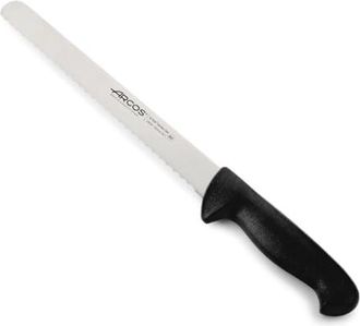 Arcos Serie 2900 - Gebäckmesser Kuchenmesser - Klinge Nitrum Edelstahl 250 mm - HandGriff Polypropylen Farbe Schwarz