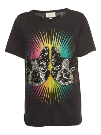 Gucci t-shirt à sequins - Noir