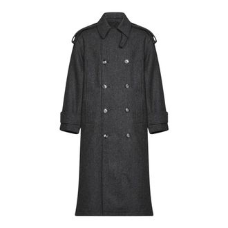 Ami Homme, Manteaux, Gris, Taille: S Trench-coat en laine double boutonnage