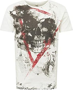 Key Largo Hype Round T-Shirt, Blanc cass&eacute; (1001), XL Homme