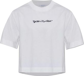 Off-white Femme, Tops, Blanc, Taille: 44 FR Logo T-Shirt