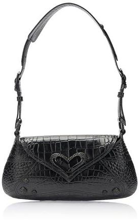Pinko 520 Shoulder Classic Cuir St Coco Brillant, Sac Femme, Z99b_Black Limousine Block Color