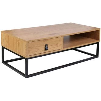 The Home Deco Factory The Home Deco Factory - Table basse en bois et m&eacute;tal Abbott