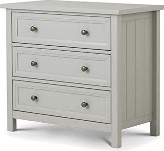 Julian Bowen Kommode Maine mit 3 Schubladen, Taubengrau