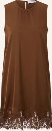 Rich & Royal Satinkleid Mit Spitze braun