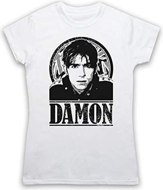 The Guns Of Brixton Blur Damon Albarn Tribute T-Shirt des Femmes, Blanc, Medium