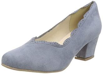Hirschkogel Femme 3003603 Escarpins en Cuir pour la Ville, H Bleu, 39 EU