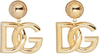 Dolce & Gabbana Femme, Accessoires, Jaune, Taille: ONE Size Boucles doreilles clip avec logo