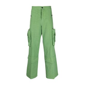 Winnie New York Pantalon Cargo en Coton Superpos&eacute; - Homme - Pantalons - Vert - Taille: W34