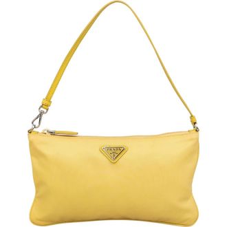 Prada Crossbody Bags - Prada Yellow Nylon Triangle Mini Handbag - Gr. unisize - in Gelb - f&uuml;r Damen