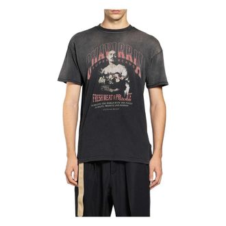 Willy Chavarria Homme, Tops, Noir, Taille: S San Chachi Produce Easy Tee