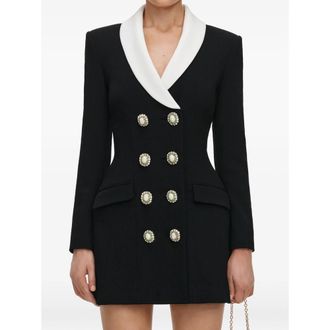 Self Portrait Black Tailored Blazer Mini Dress