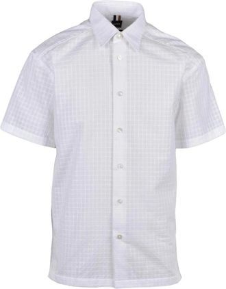 HUGO BOSS Homme, Chemises, Blanc, Taille: L Chemise &agrave; Manches Courtes