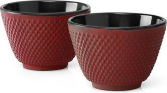 Bredemeijer Xilin Teetassen aus Gusseisen, Rot, 2 Stück