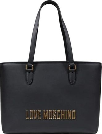 Love Moschino Femme, Sacs, Noir, Taille: ONE Size Sac &agrave; main bicolore en poly&eacute;thyl&egrave;ne