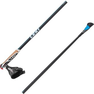 Leki Smart Comp Nordic Walking Stock Black/White/Cyan 130