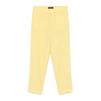 Fabiana Filippi Femme, Pantalons, Jaune, Taille: 40 FR Pantalon Tailleur Coupe Droite