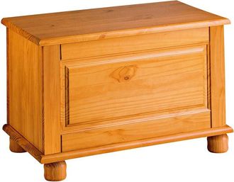 PEGANE Pegane - Coffre de rangement enfant avec porte rabattable en pin massif coloris Miel - Longueur 70 x Profondeur 39 x Hauteur 46 cm