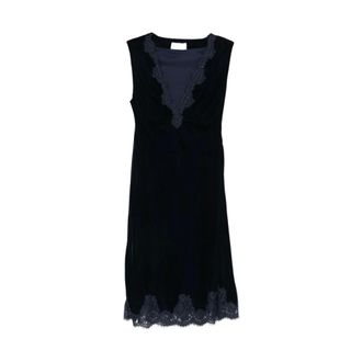 Ermanno Scervino Ensemble cadeau bonnet et gants Carlton - Femme - Robes - Bleu - Taille: 40 FR