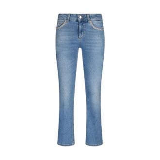 Liu Jo Strass-verzierte Schlagjeans - - Jeans - Damen - Blau - W25