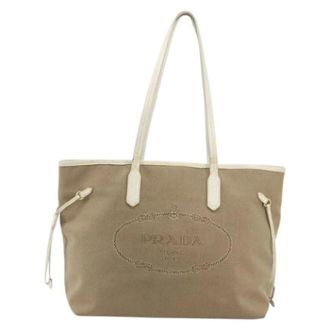 Prada Sac cabas vintage Pre-owned - Femme - Pre-owned - Beige - Taille: ONE Size
