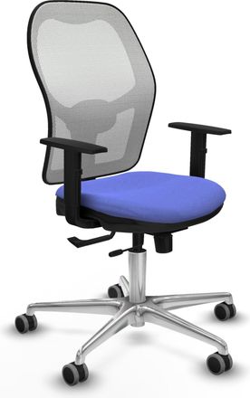 Piqueras y Crespo Jorquera Schreibtischstuhl mit 1D-Armlehnen, h&ouml;henverstellbare Lendenwirbelst&uuml;tze, ausgestattet mit Syncro/Traslack und injiziertem Schaumstoff, Rolle