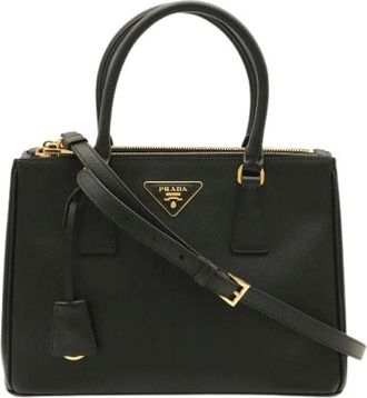 Prada Pre-owned Galleria Sacoche en cuir Saffiano 2way - Femme - Pre-owned - Noir - Taille: ONE Size