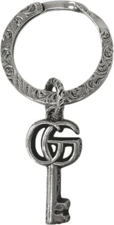 Gucci Porte-cl&eacute;s Pre-owned - Homme - Pre-owned - Gris - Taille: ONE Size